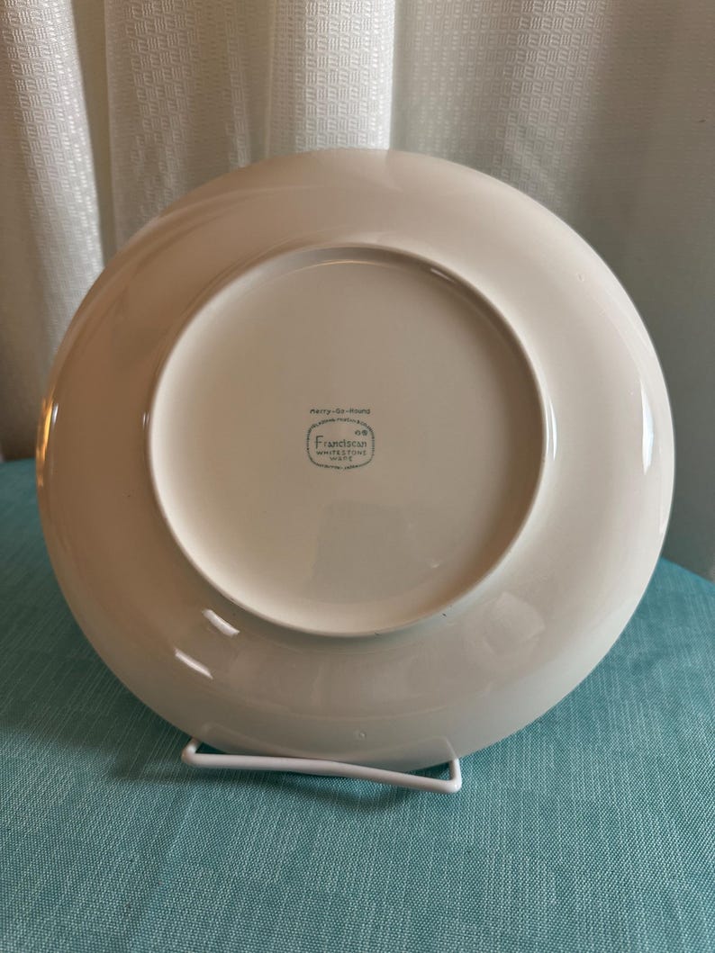 VTG Franciscan “merry Go Round” Whitestone, Gray and Mauve on a off ...