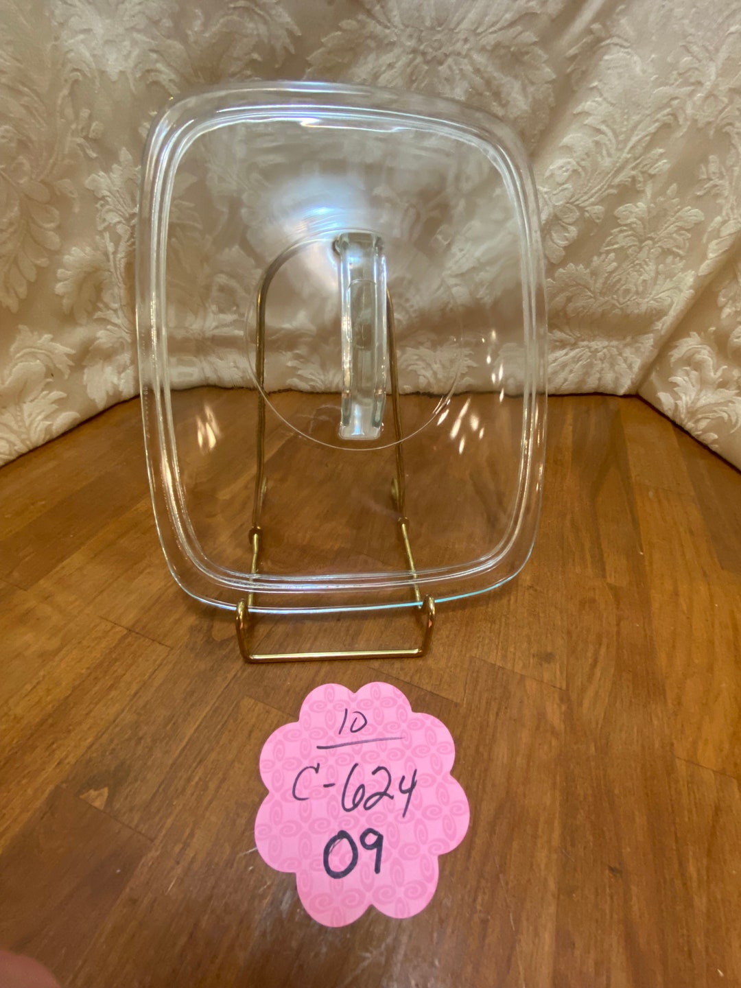 Pyrex 10x7.5” Rectangular Lid With Fin/ D Shaped Handle #10 C-624-09 - Etsy