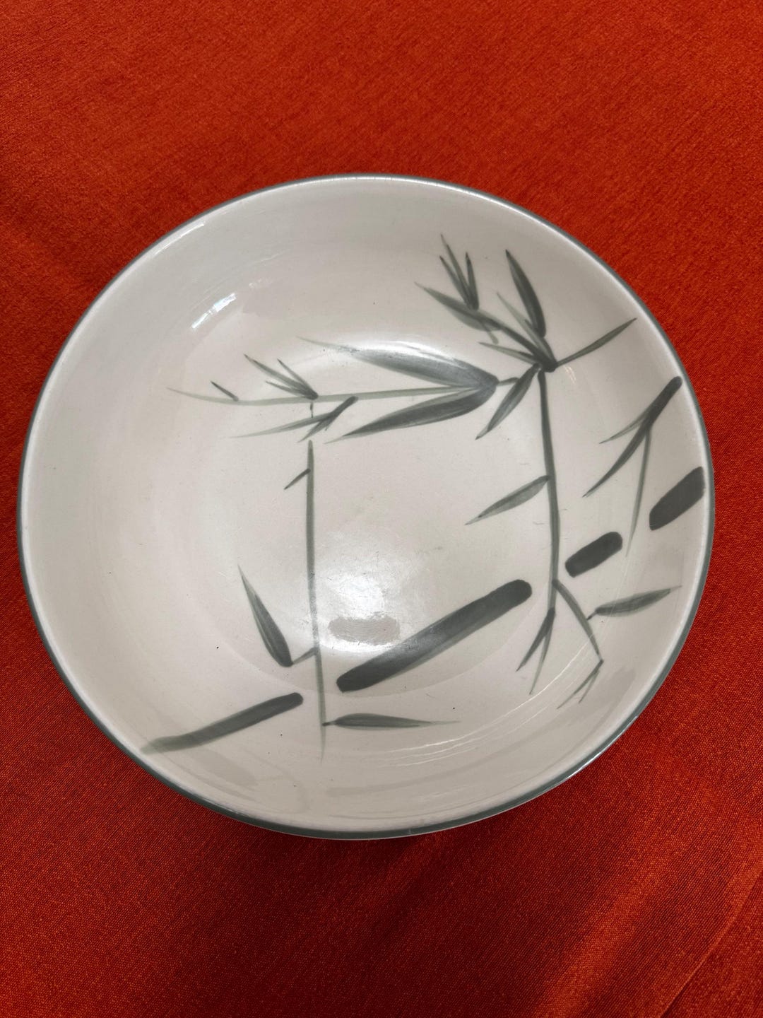 VTG Winfield Ware Bamboo Design Ceramic 9” Round Serving Bowl, Made in ...