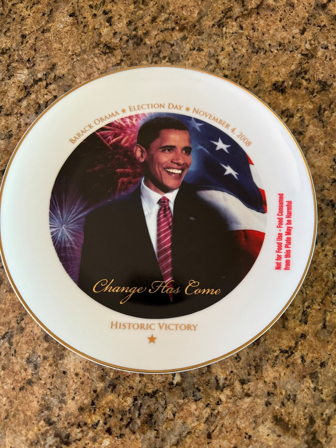 Obamas Historic Victory, Commemorative 8 Plate by the American Historic ...