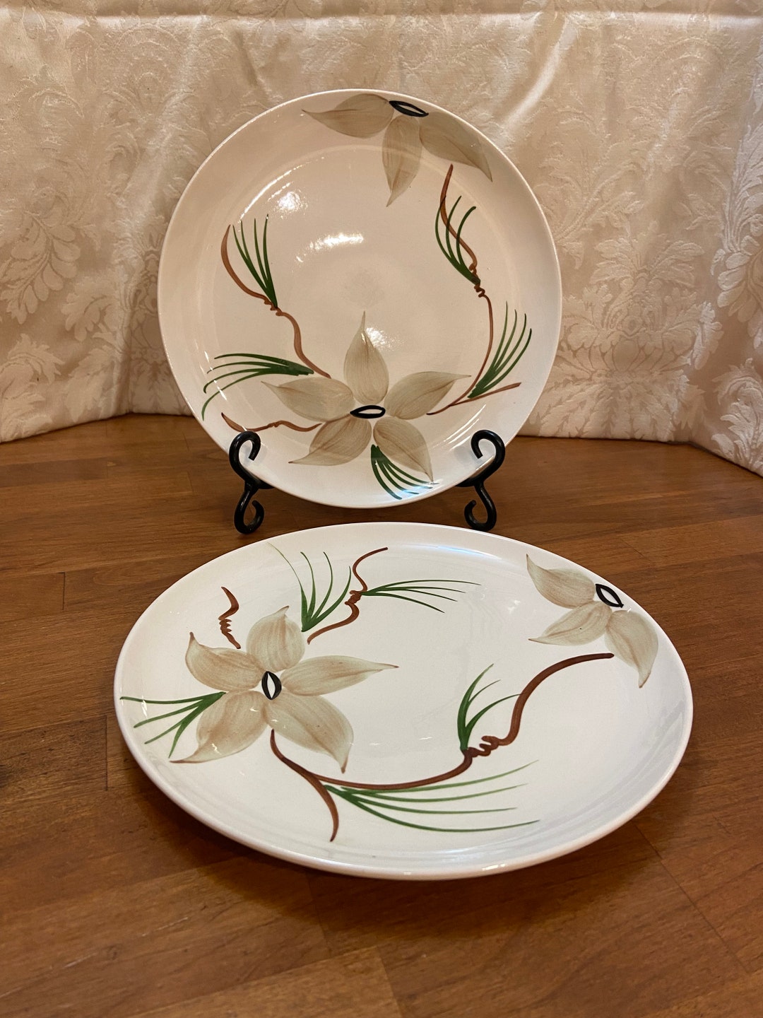 VTG 9.5” American Heritage Dinnerware Hand Painted Magnolia Design Set ...