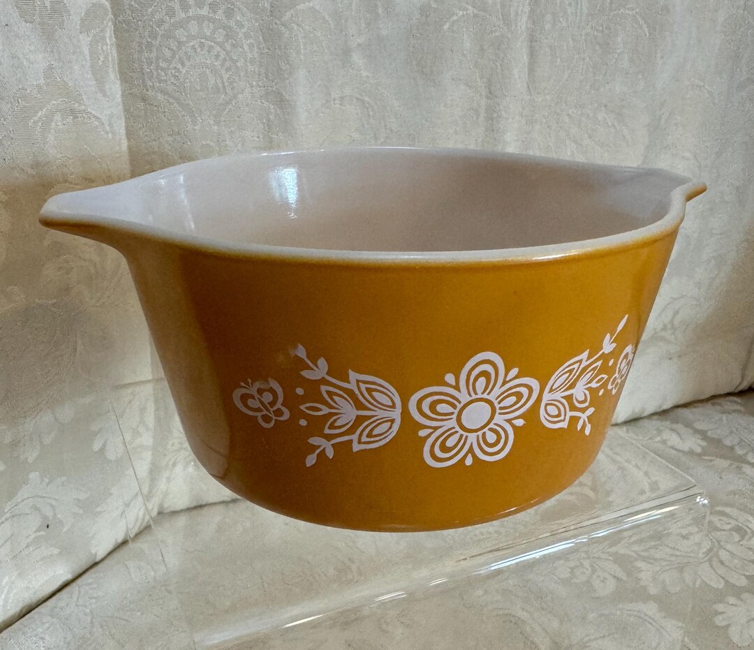 Pyrex Butterfly Gold #473 Casserole 1 Quart, Made From 1977-79 - Etsy