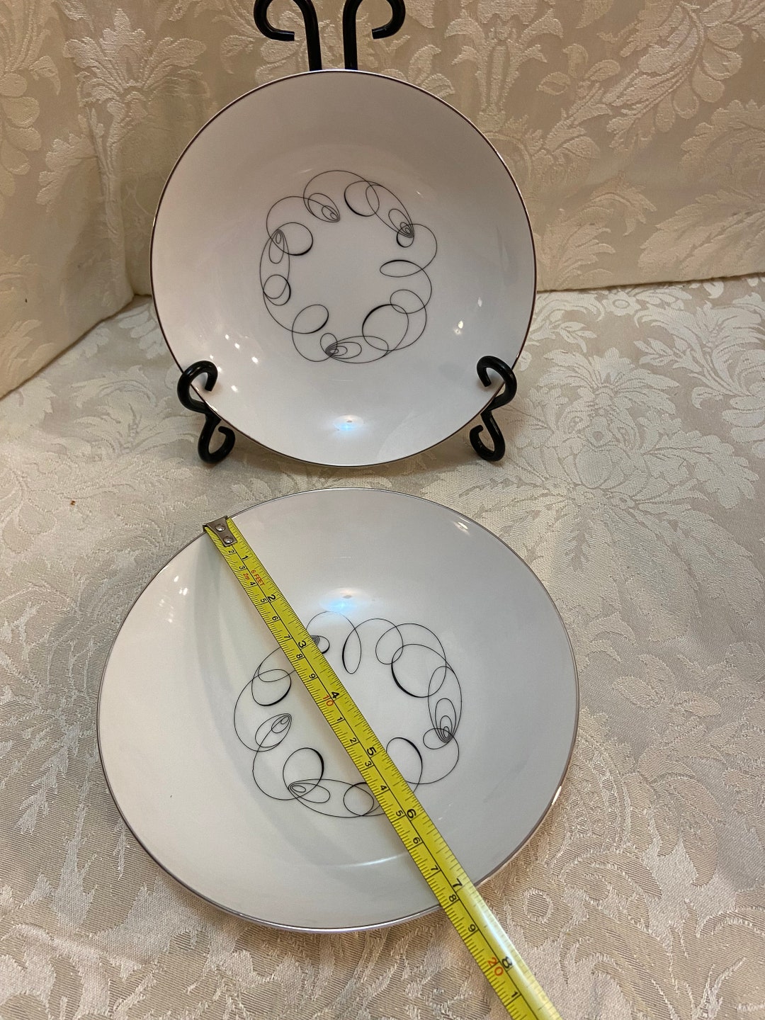 Sango “contemporary” Pattern ( Swirls/ Squiggles) 7” Bowls With ...