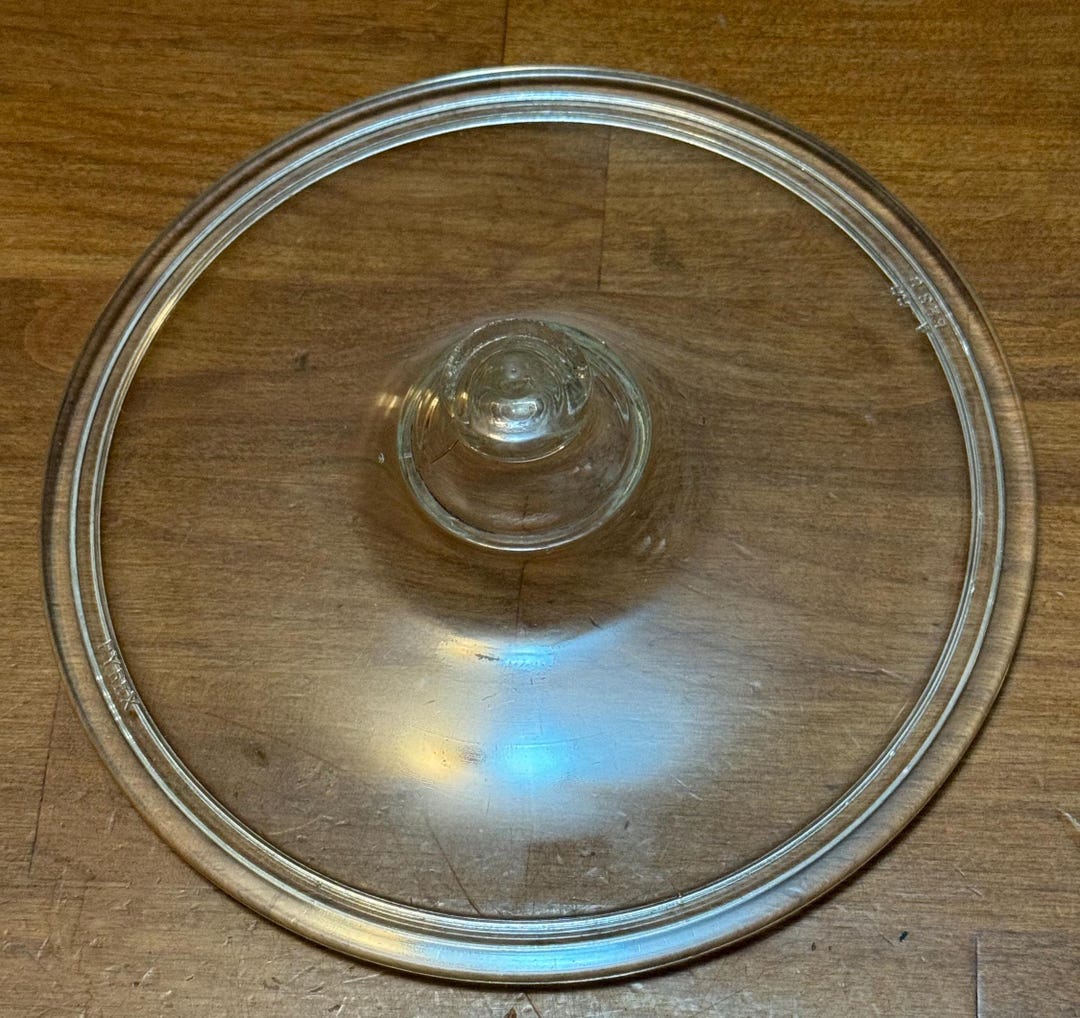 Pyrex 8 3/4” Round Glass Lid ACG #623 C With Knob Handles , About 7 3/4 ...