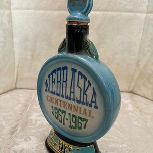 Nebraska Centennial 1869-1969 Jim Beam Decanter Designed by C.miller - Etsy