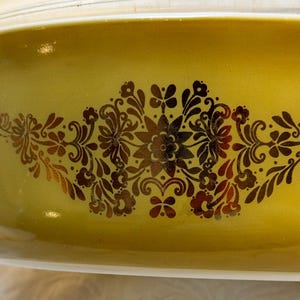 Pyrex Golden Floral Garland Casserole With Lid #043, 1.5 Quarts, - Etsy