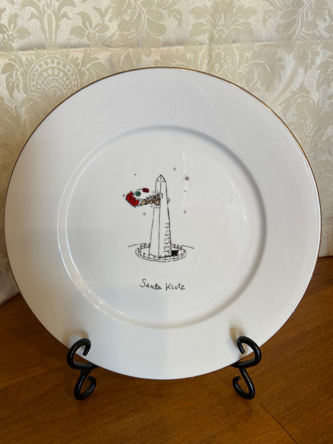 Santa Klutz 11” Merry Masterpieces Porcelain Dinner Plate by Dayton ...