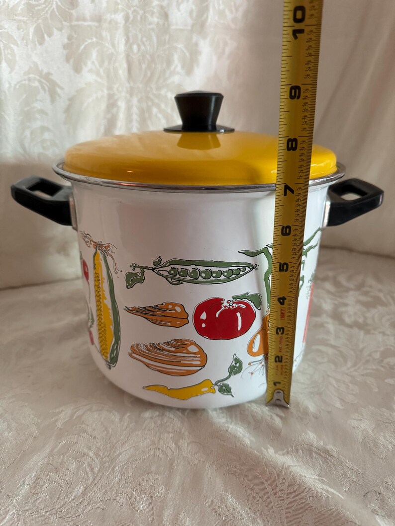 VTG West Bend 5 Qt. Enameled Stockpot Cape Cod Crab Cooker/fryer ...