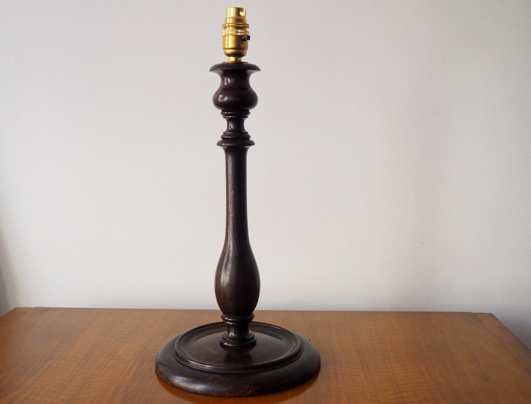 Tall Turned Table Lamp - Etsy