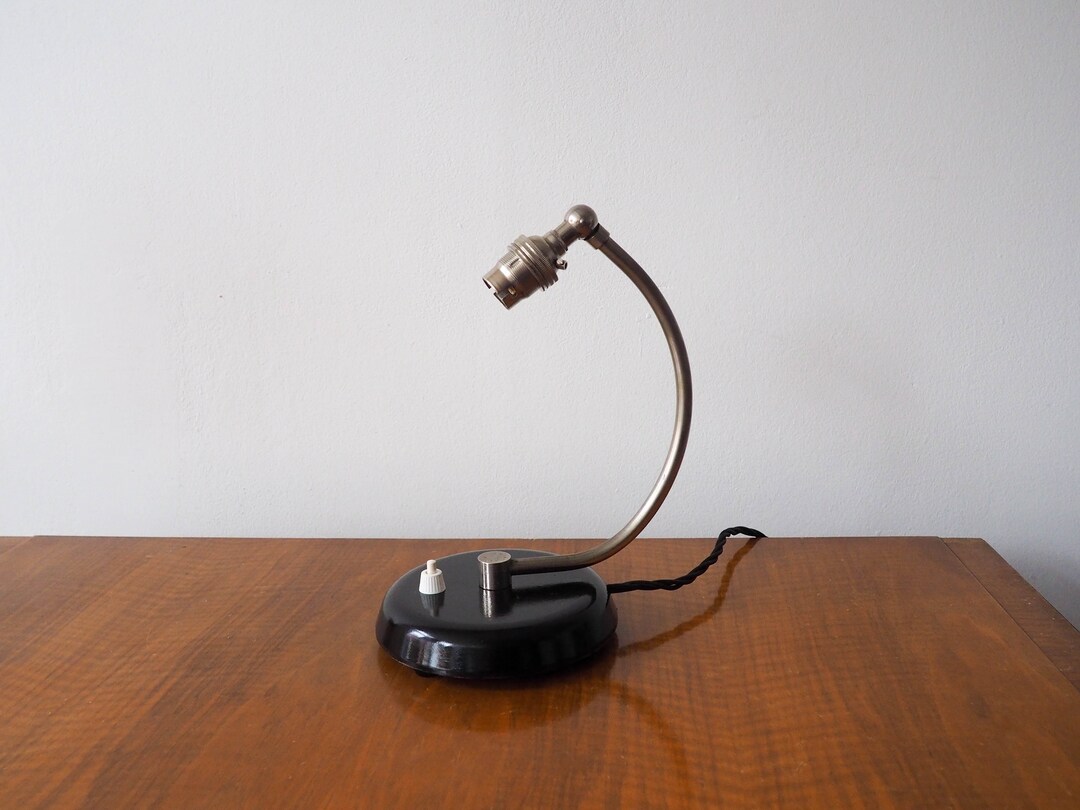 Swan Neck Table Lamp With Black Base - Etsy