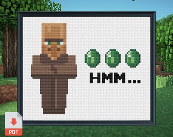 Minecraft Gaming Cross Stitch Pattern PDF Download | Etsy