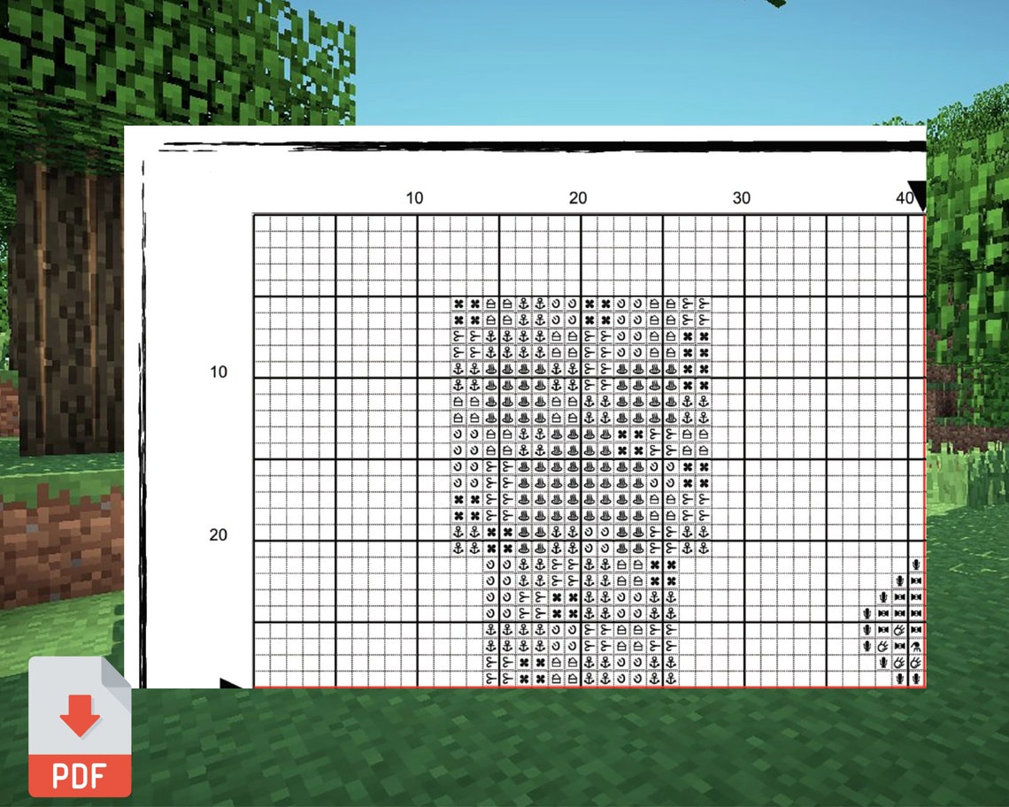 Minecraft Creeper Cross Stitch Pattern PDF Download - Etsy