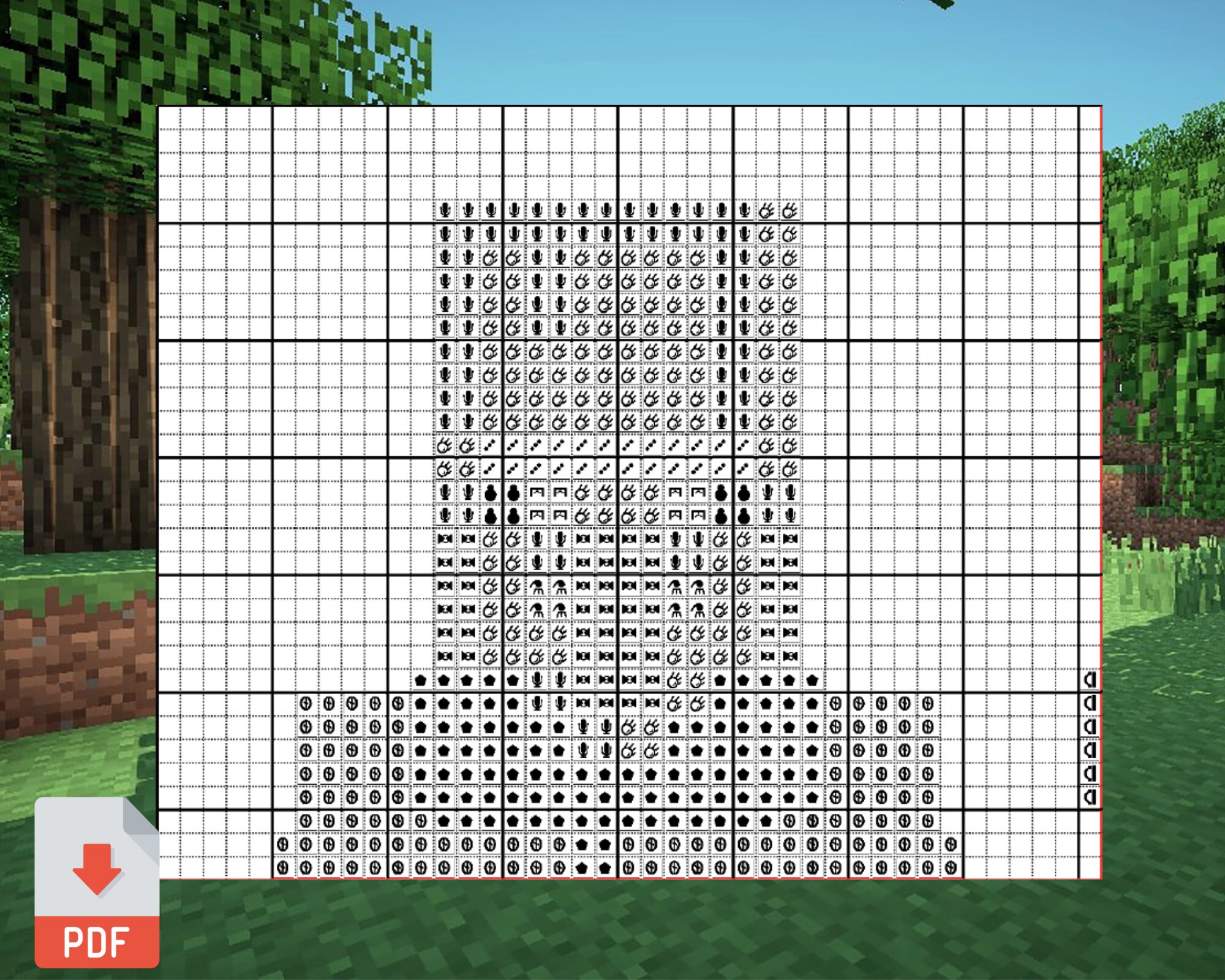 Minecraft Villager Cross Stitch Pattern - PDF Download - Etsy