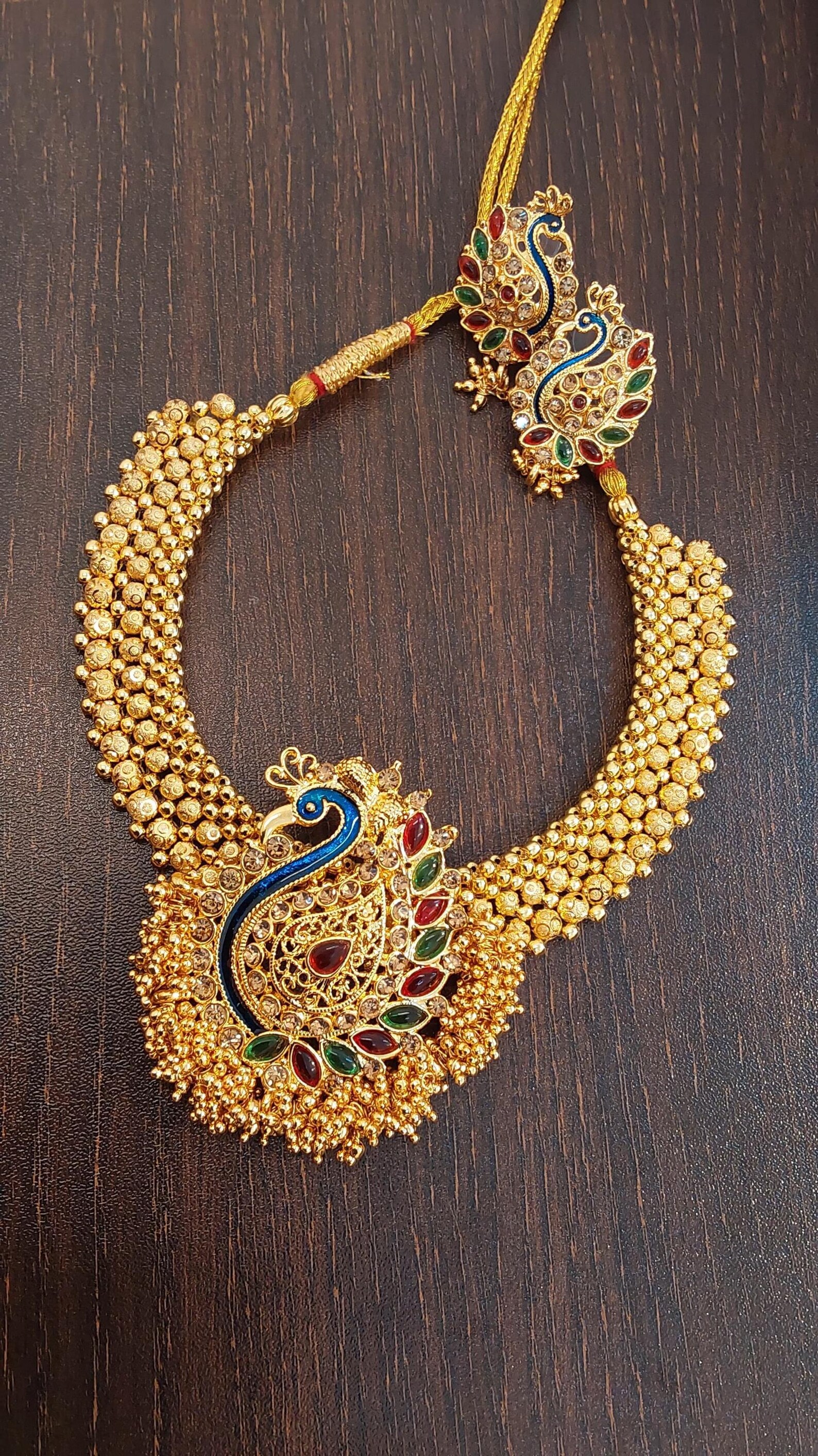 Kolhapuri Peacock Thushi Necklace | Pretty Pearls Imitation Jewelry ...