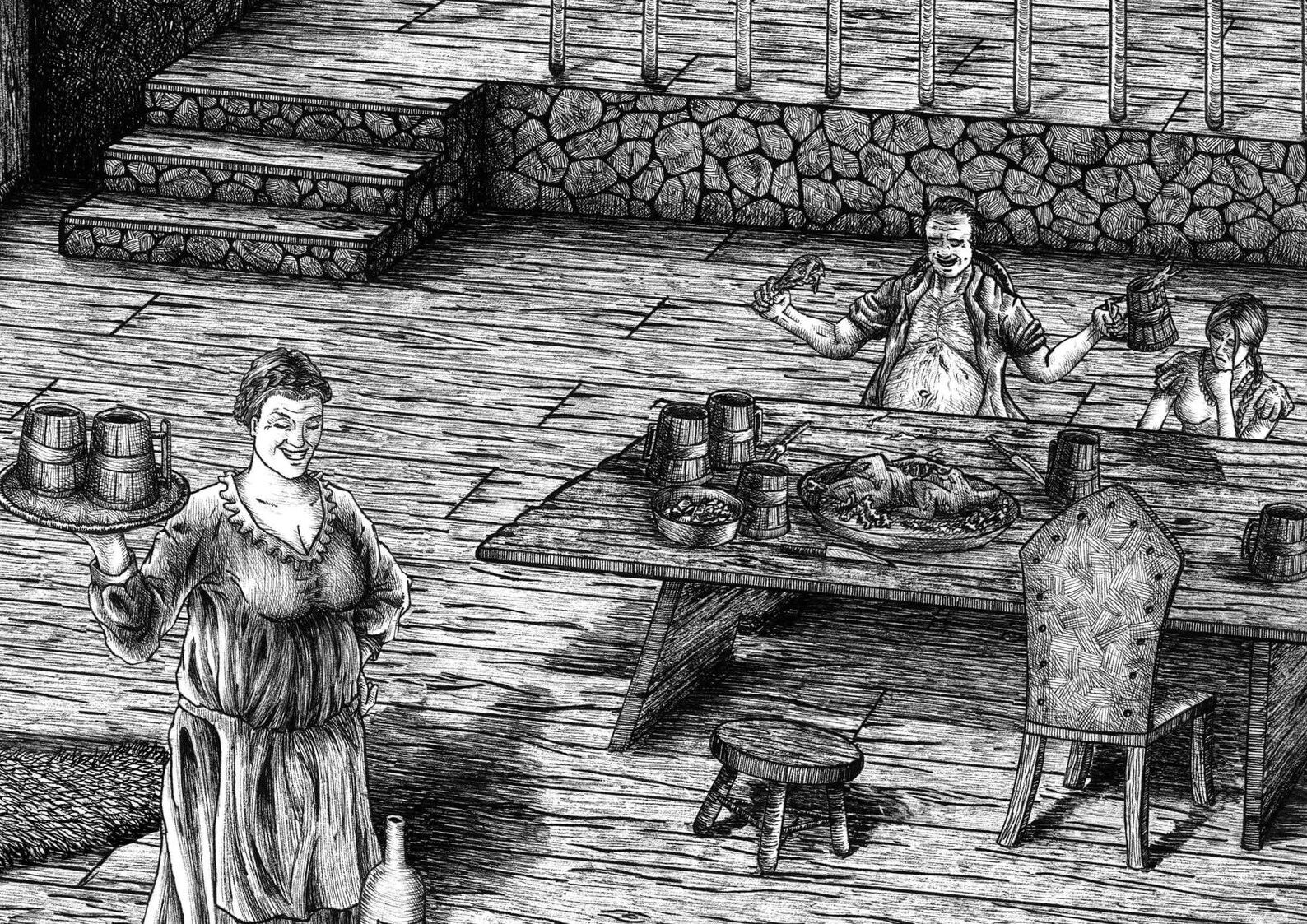 Medieval Ink Art Pencil Art Digital Art Wall Art - Etsy