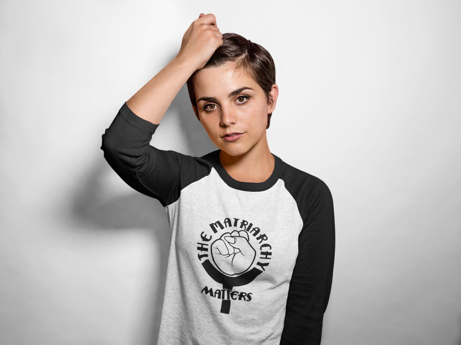 The Matriarchy Matters™ Womens Empowerment 3/4 Sleeve Raglan Shirt ...