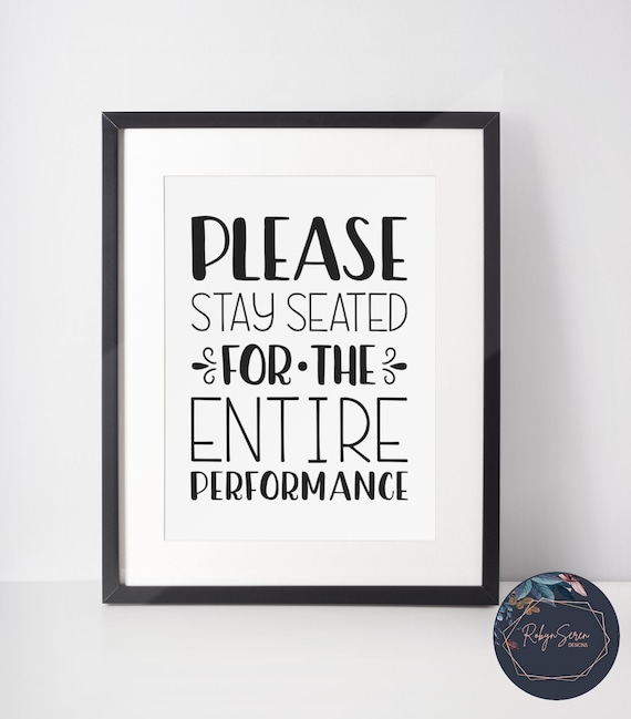 Please Stay Seated Print Home Print Bathroom Print | Etsy
