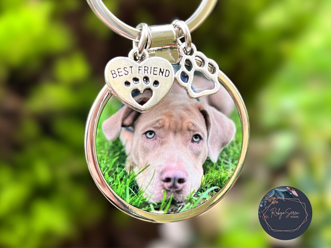 Personalised Dog/cat Photo Keyring / Custom Photo Keyring ...
