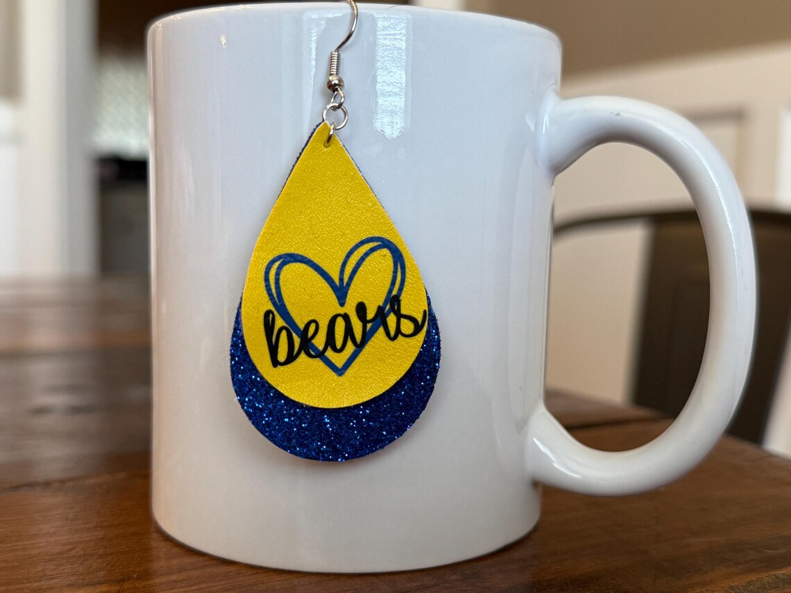 Custom School/team Earrings - Etsy