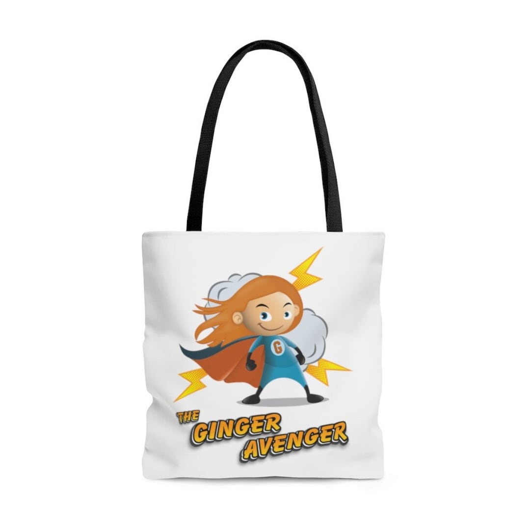 The Ginger Avenger Female Tote Bag | Funny Red Hair Tote | Mom Gift ...