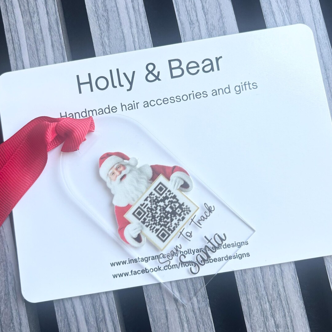Santa Acrylic Tag With QR Code to Track Santa (NORAD) - Etsy