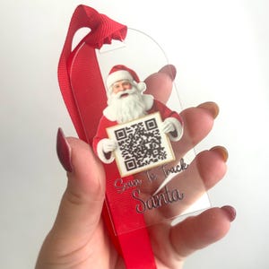Santa Acrylic Tag With QR Code to Track Santa (NORAD) - Etsy