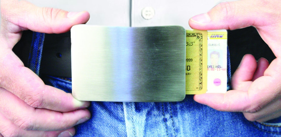 Storus® Smart Belt Buckle™ Holds Credit Cards Ids in Secret - Etsy