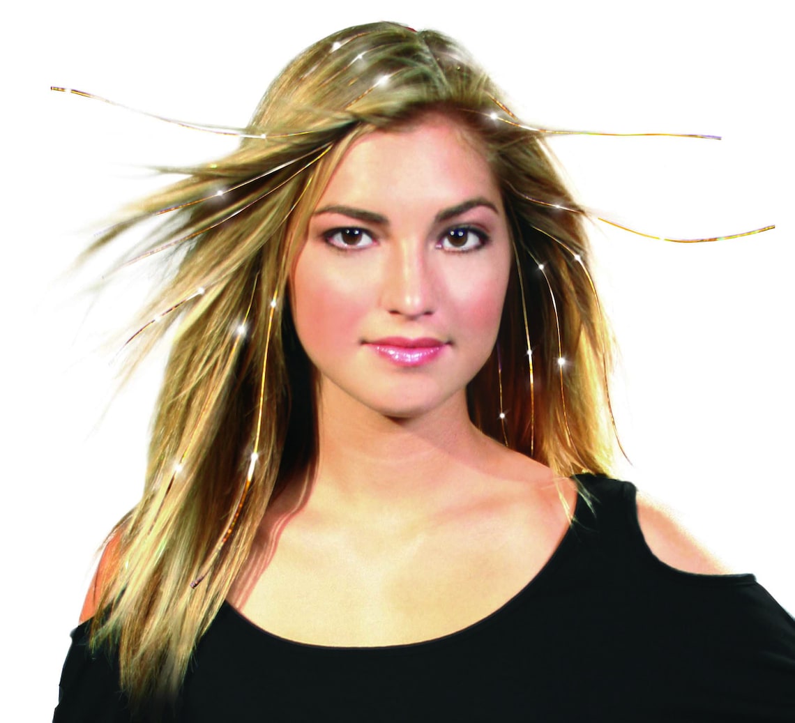 Mia® Bling String® Sparkly Hologram Hair Tinsel Purple - Etsy