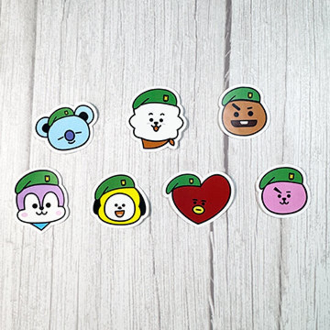 BT21 Military Stickers - Etsy