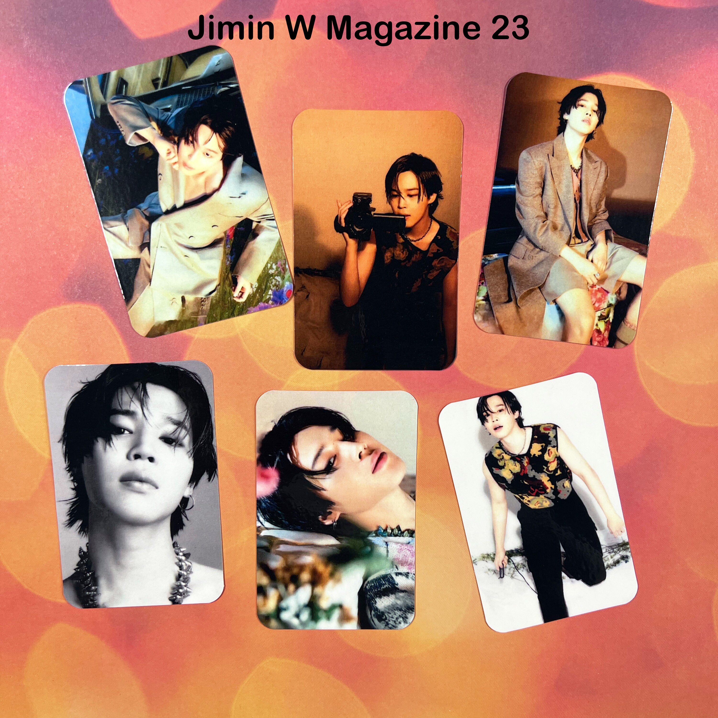 Jimin W Korea Magazine Handmade Photocards - Etsy