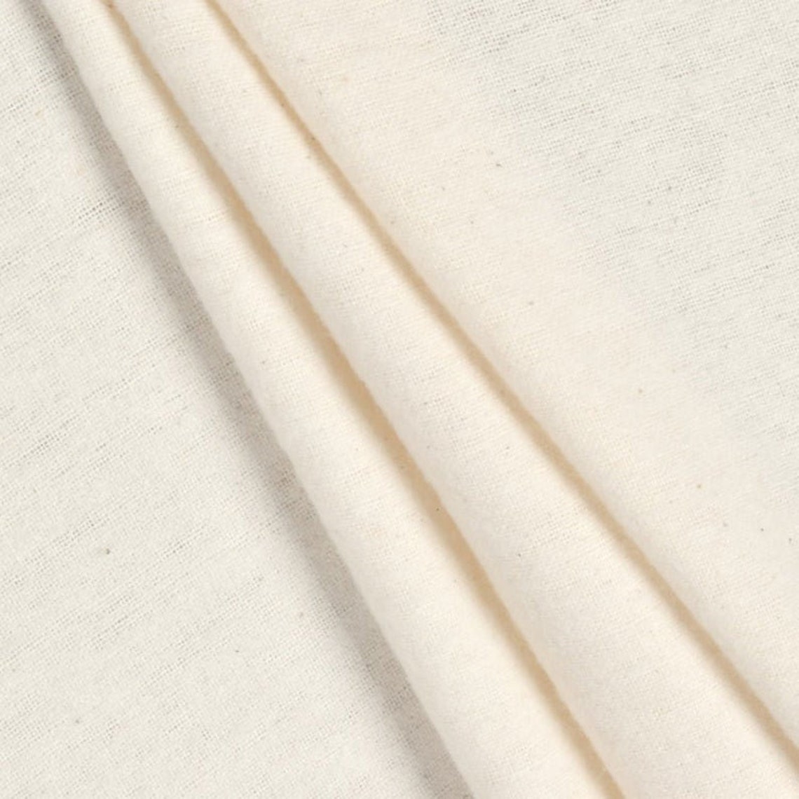 Flannel 100% Cotton Fabric, Solid, Natural , Sold by the Yard-color ...