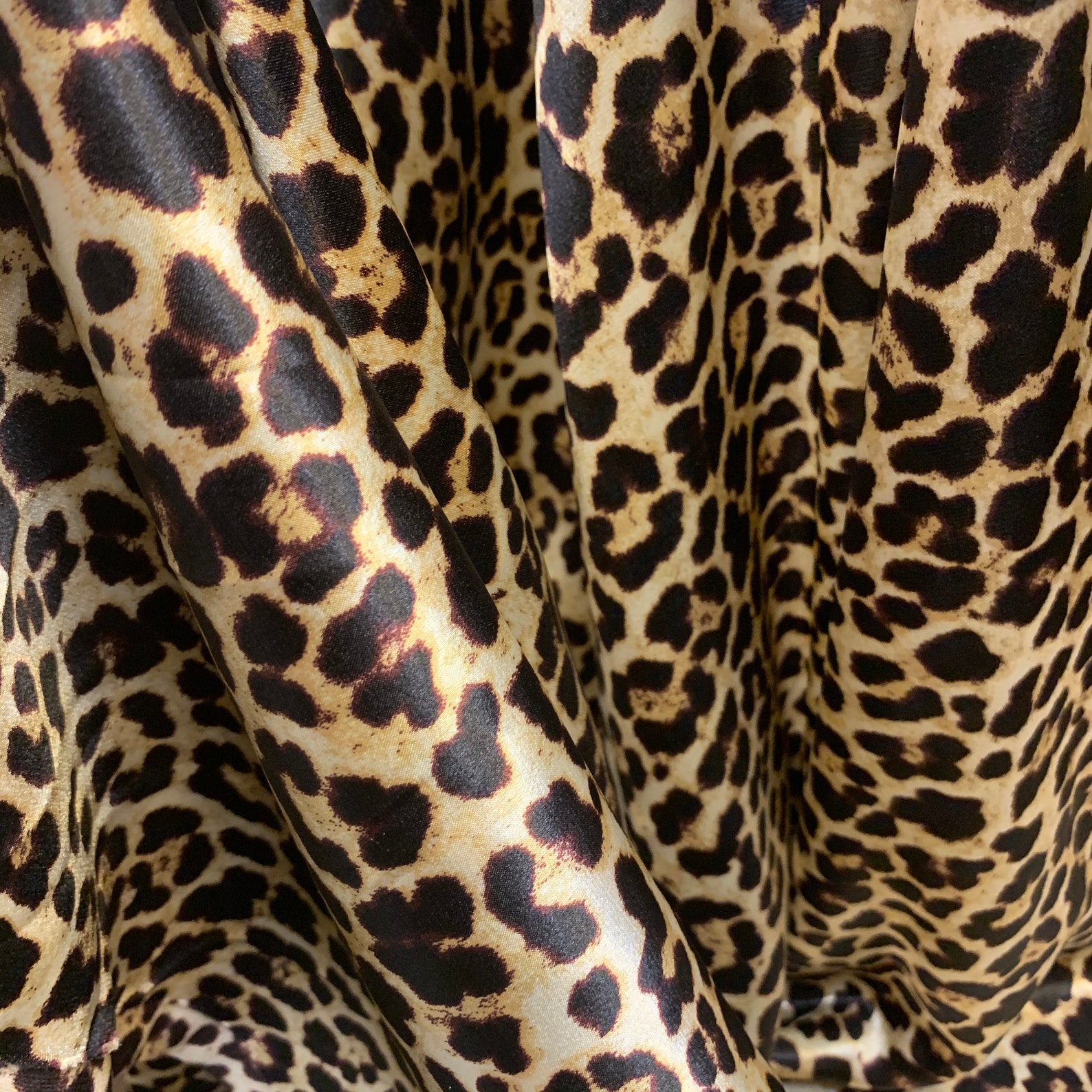Satin Cheetah Fabric/58 Wide/ Sold by the Yard/special | Etsy