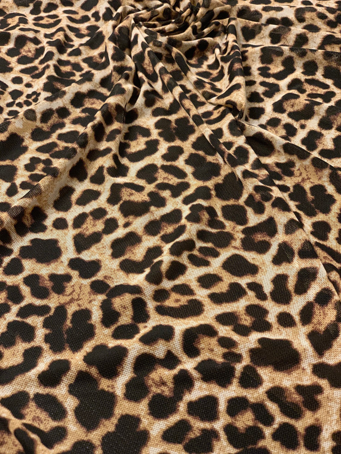 LEOPARD (cheetah) POWER MESH 62" Wide /taupe Color (black,brown,cream ...