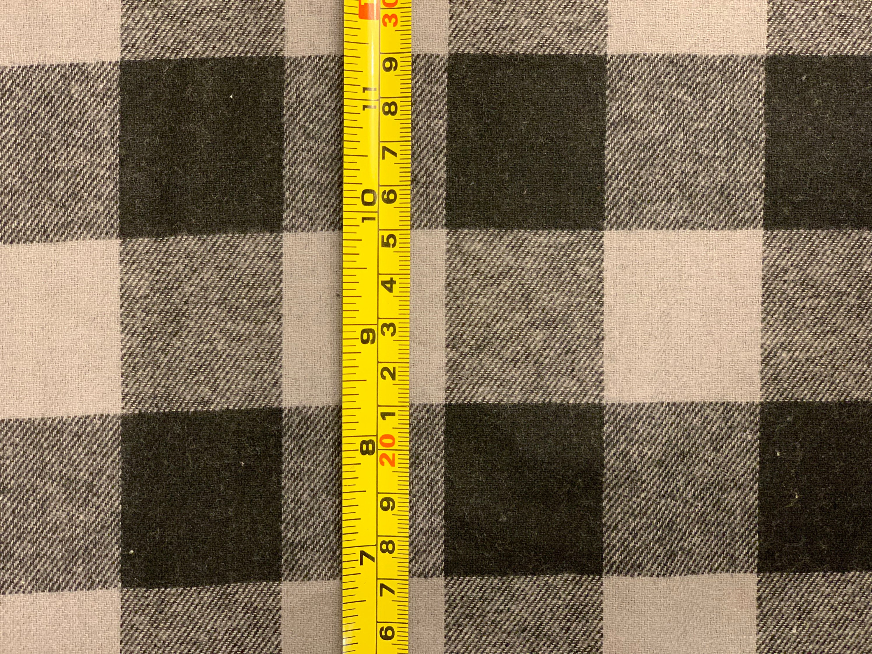 LARGE Plaid Flannel 100% Cotton Fabric/natural & Organic /58" WIDE ...