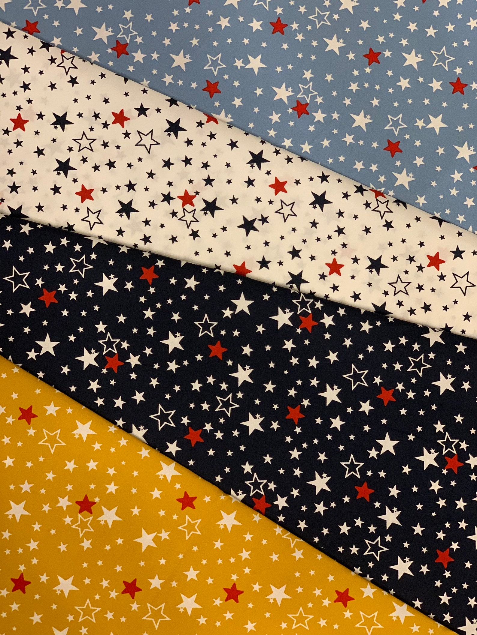 100% COTTON Star print/ COTTON POPLIN /58'Wide/ By The | Etsy