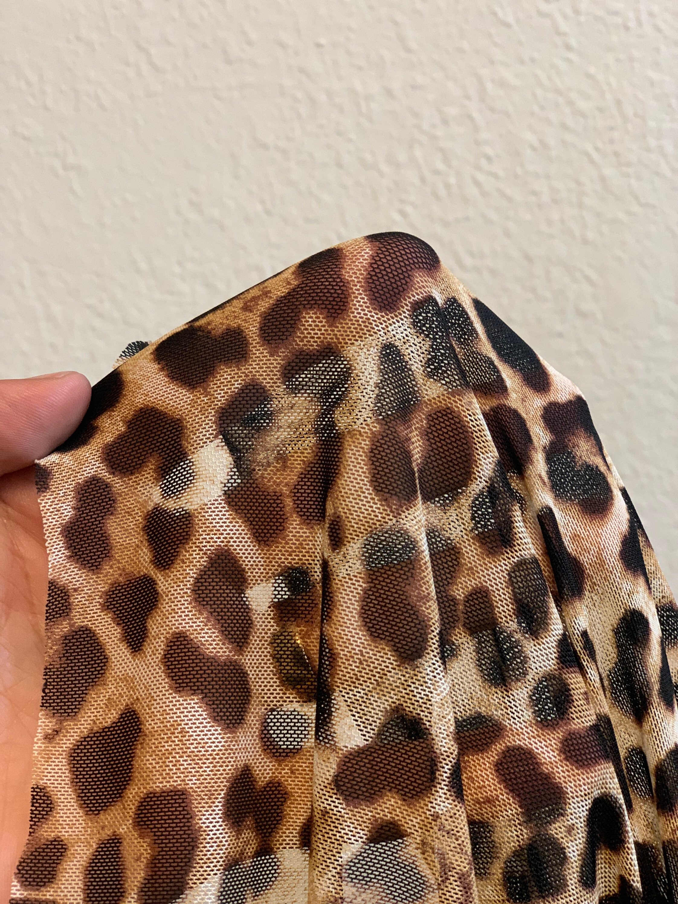 LEOPARD cheetah POWER MESH 62 Wide /taupe Color | Etsy