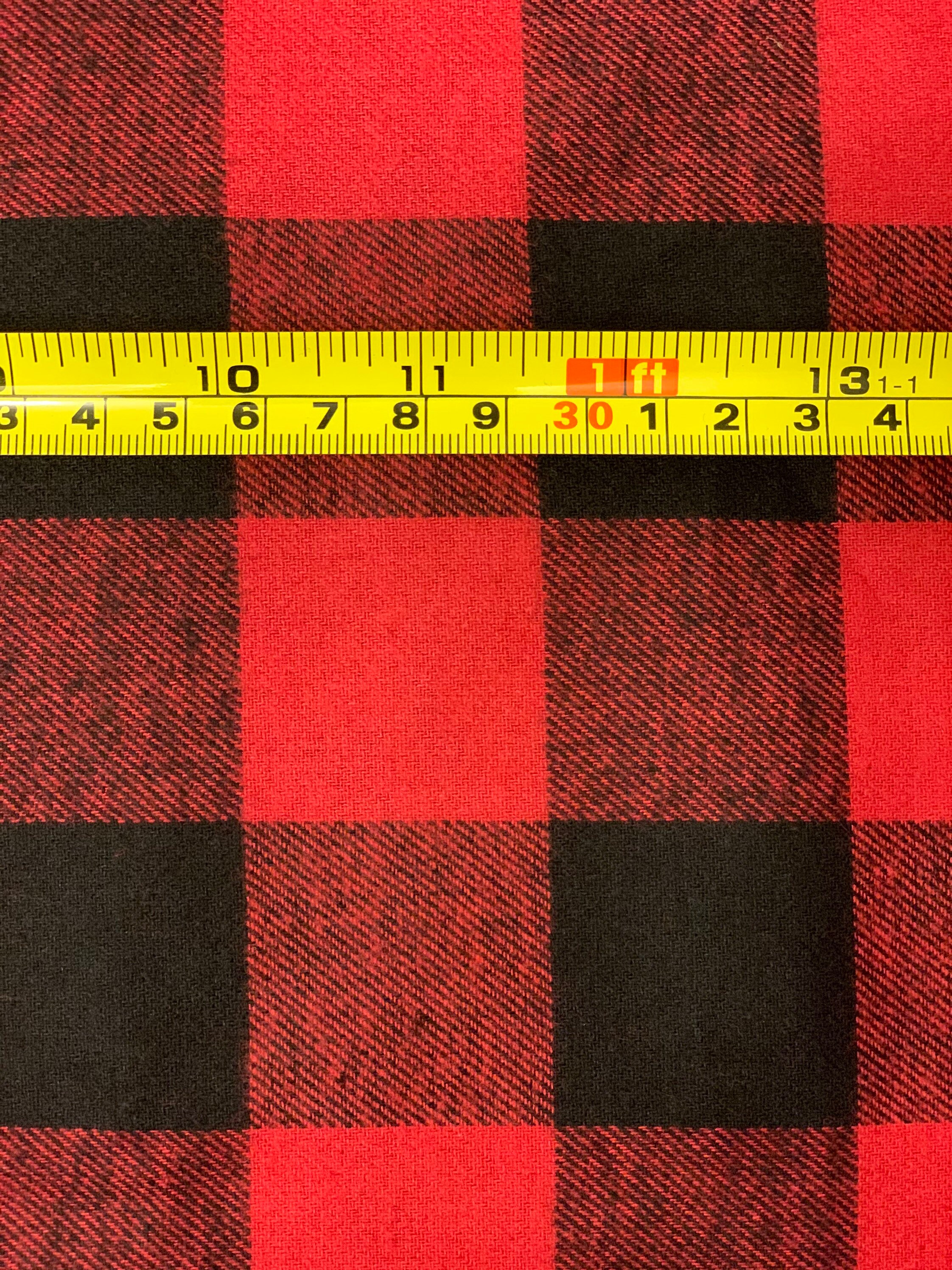 LARGE Plaid Flannel 100% Cotton Fabric/natural & Organic | Etsy