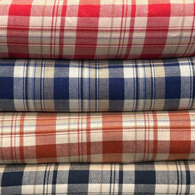 Stretch Plaid Fabric - Etsy