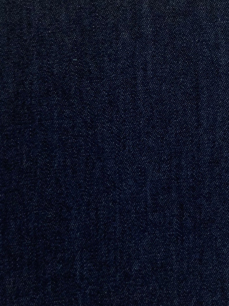 4oz Washed Denim Fabric -rinse (dark Blue Jean) Color - 100% Cotton ...