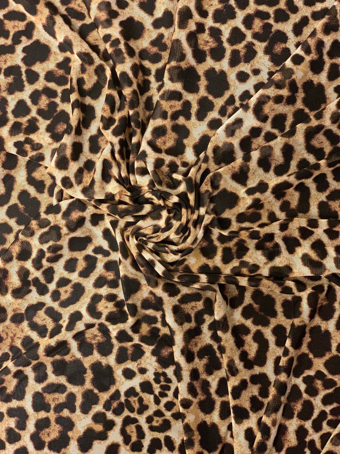 LEOPARD (cheetah) POWER MESH 62" Wide /taupe Color (black,brown,cream ...