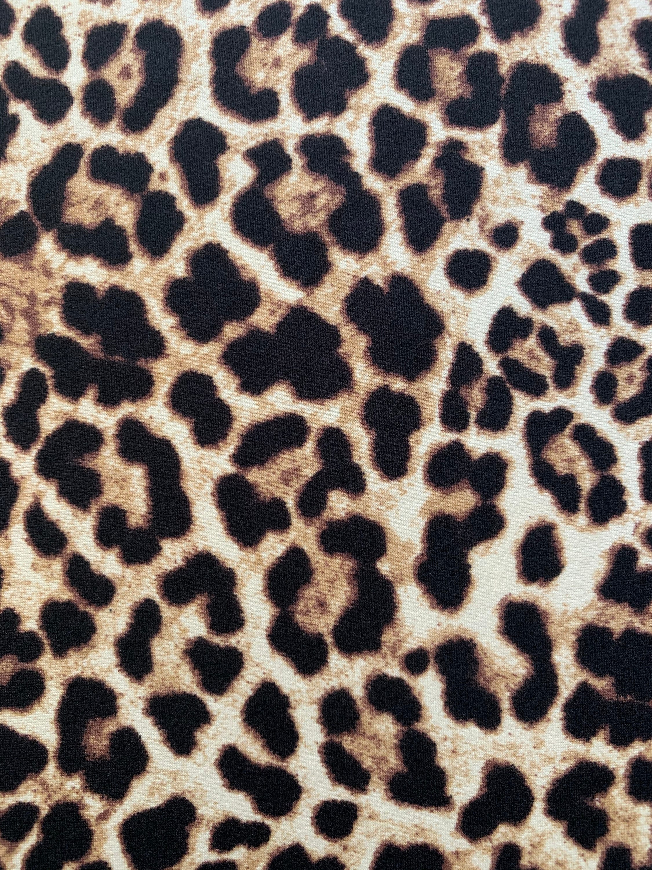 LEOPARD cheetah DTY BRUSHED 60 Wide /taupe Color - Etsy