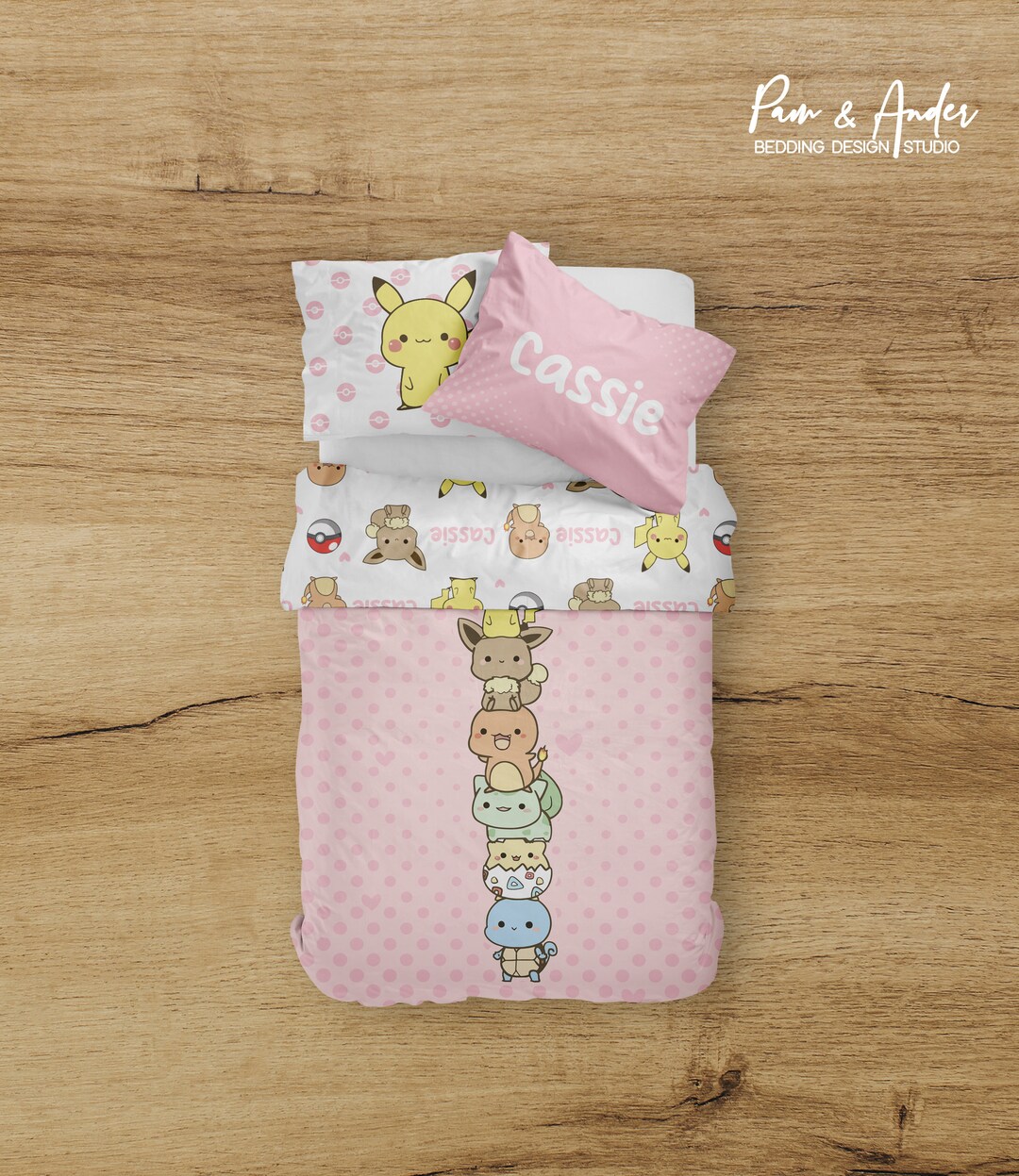 Poke Animals Bedding Set, Girl Bedding, Poke Animals Nursery Bedding ...