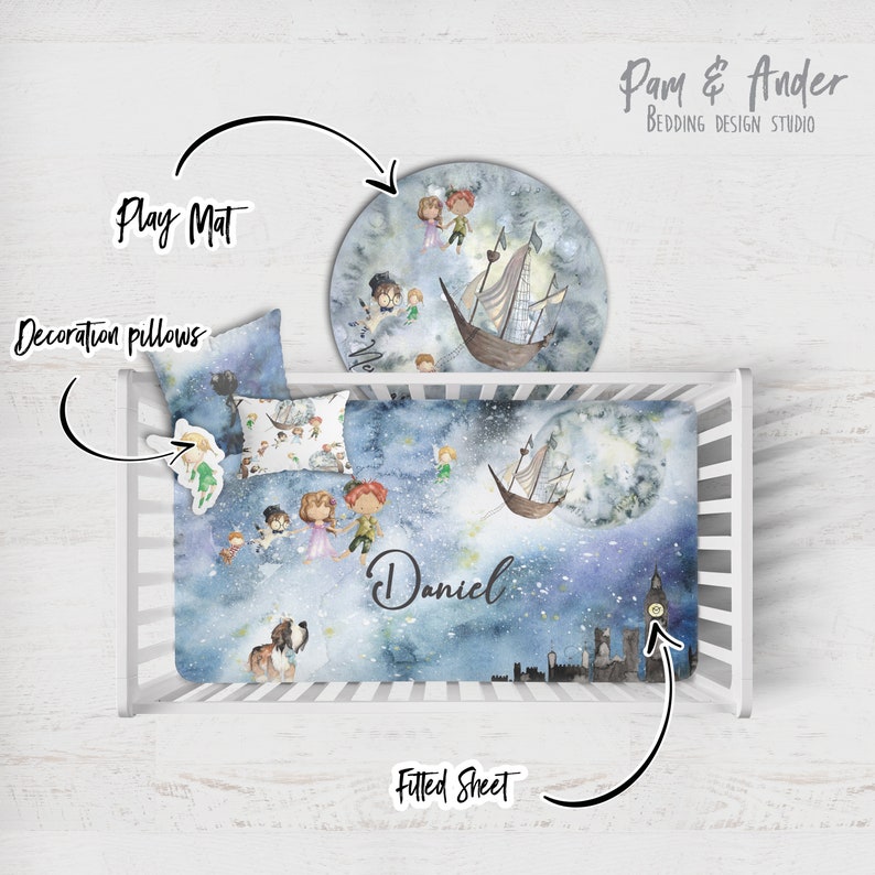 PETER PAN NURSERY, Peter Pan Bedding Set, Peter Pan Baby Nursery Decor ...