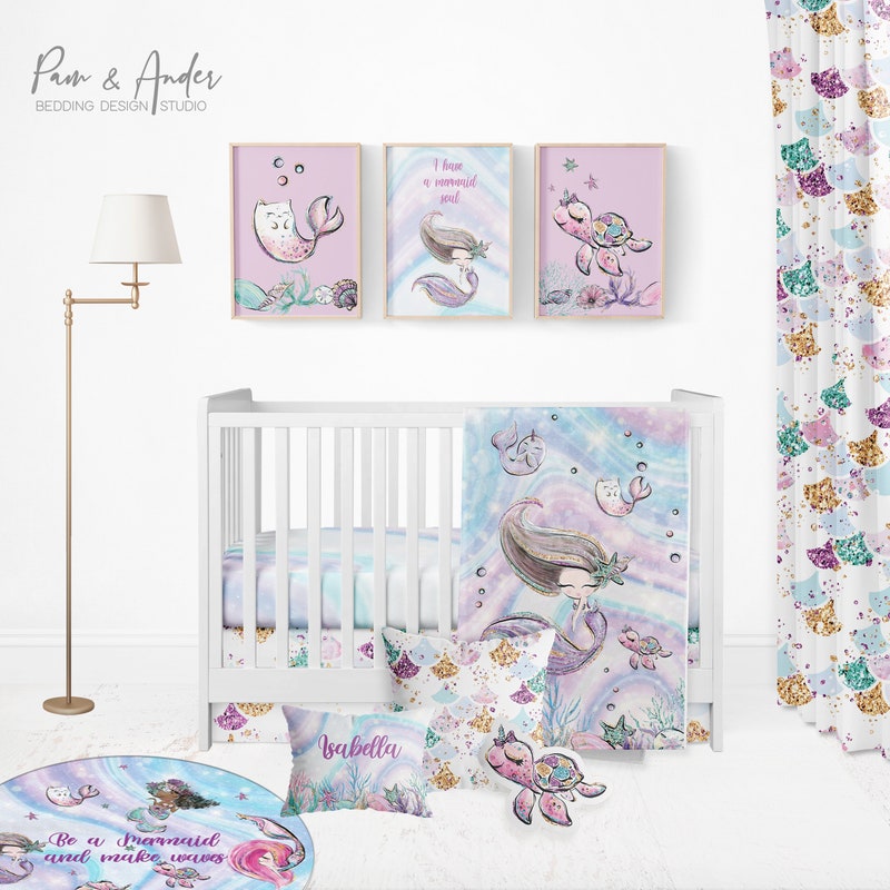 Mermaid Nursery Bedding - Etsy