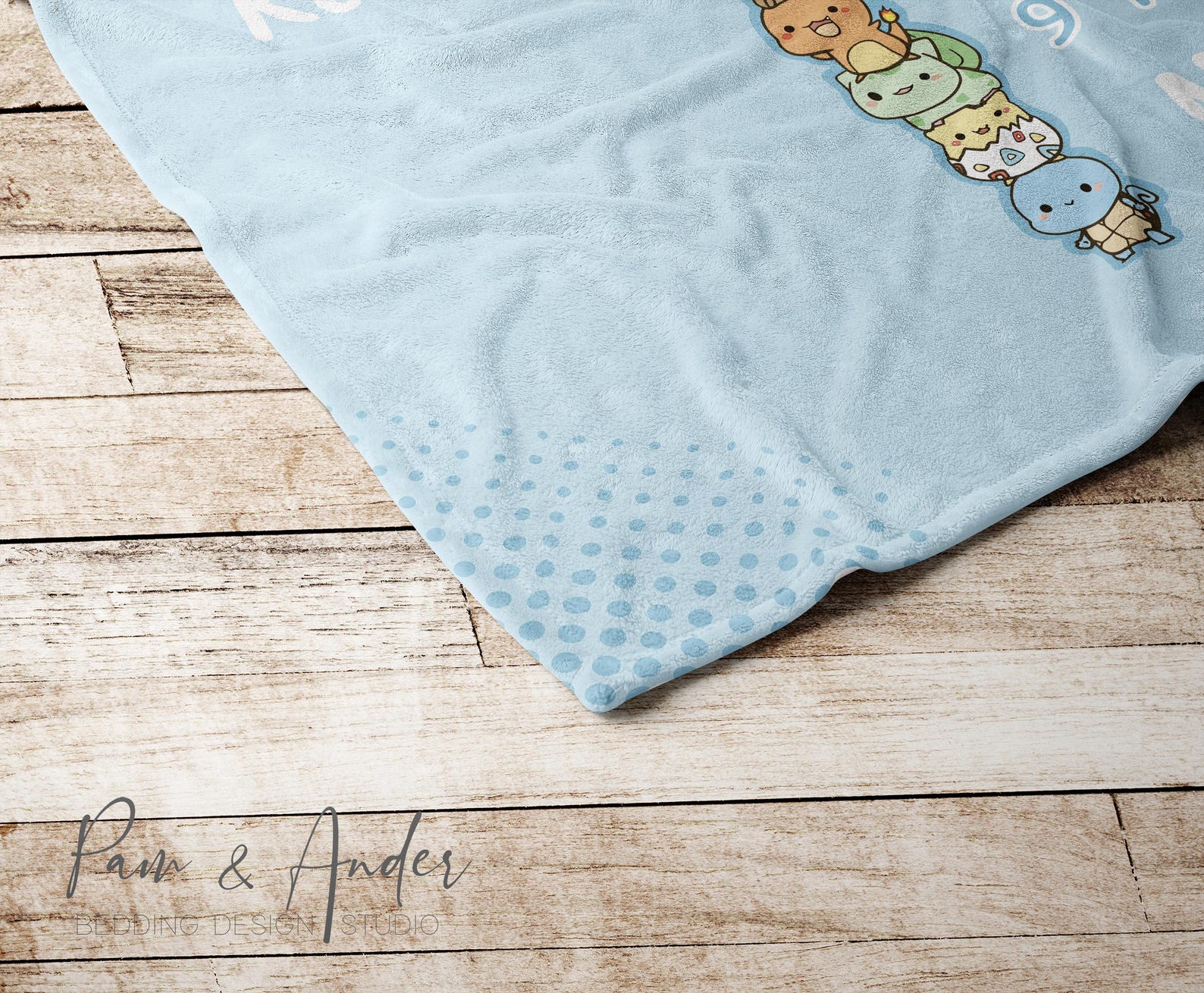 Baby Poke Blanket, Baby Boy Gift, Baby Shower Gift, Blue Milestone ...