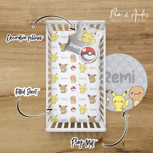 Poke Animals Crib Bedding Set, Baby Boy Crib Bedding, Poke Animals ...