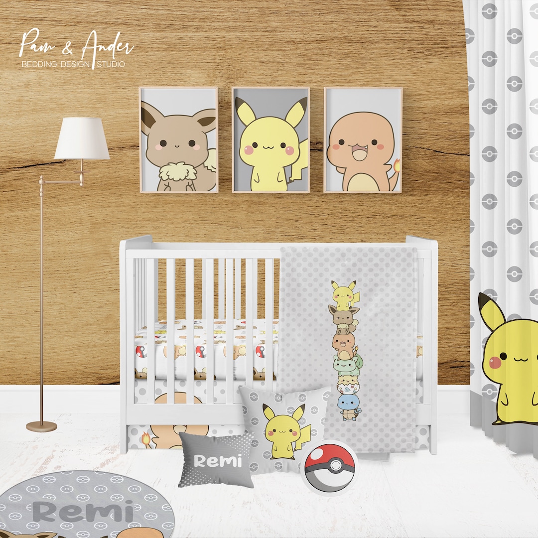 Poke Animals Crib Bedding Set, Baby Boy Crib Bedding, Poke Animals ...