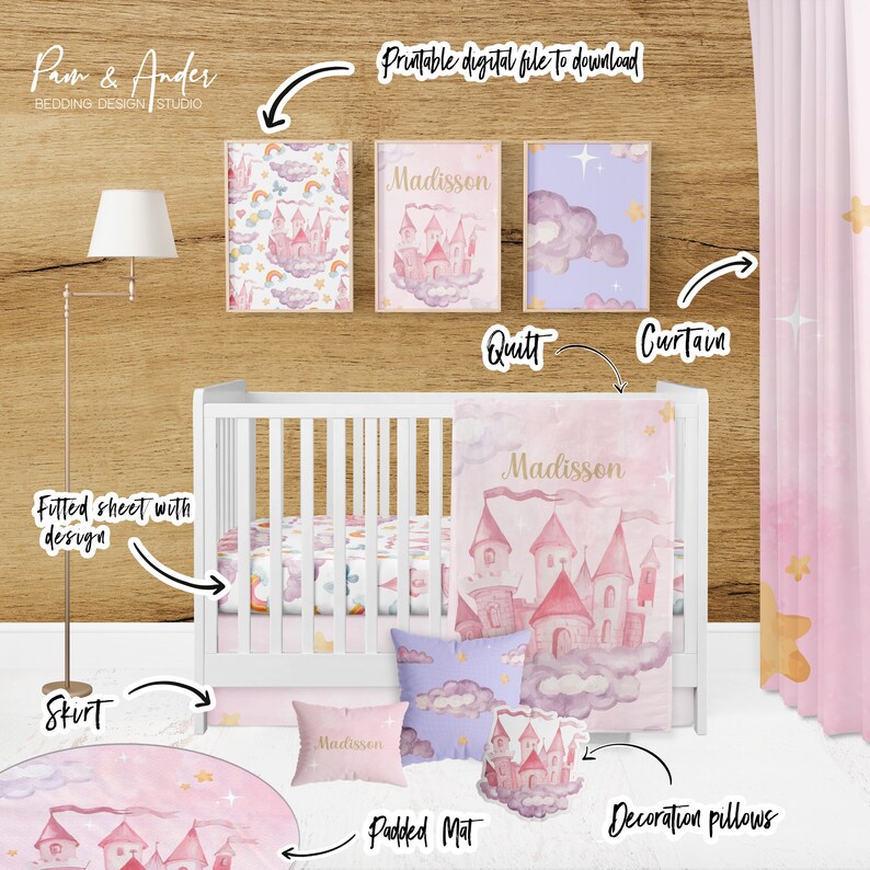 Princess Crib Bedding Set Princess Blanket Baby Girl Crib - Etsy