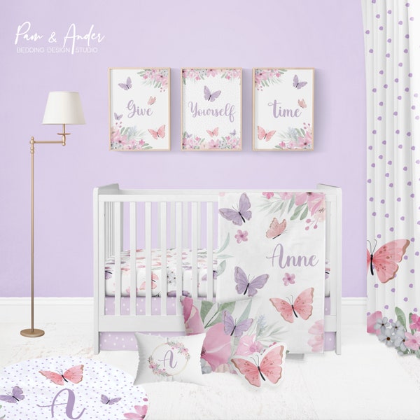Purple Crib Bedding - Etsy