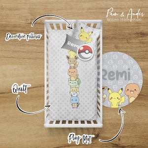 Poke Animals Crib Bedding Set, Baby Boy Crib Bedding, Poke Animals ...